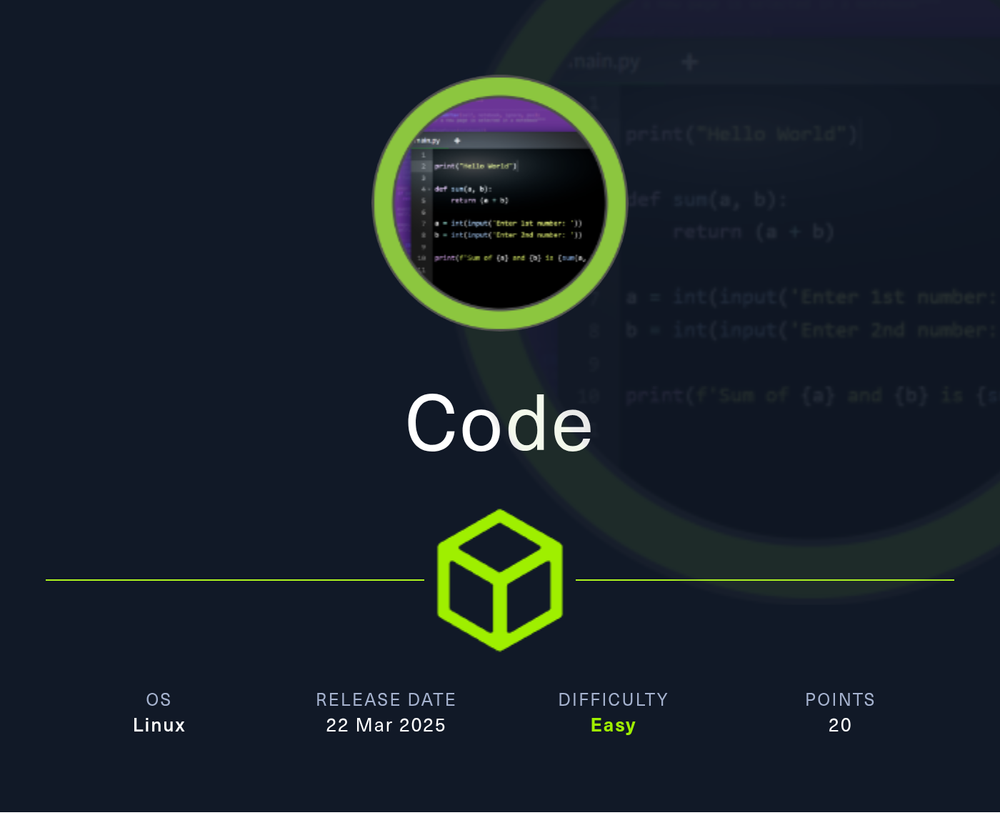 HackTheBox | Code